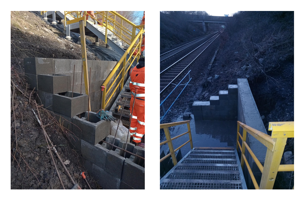 Neary Rail specify Stepoc system to shore-up embankment RIA